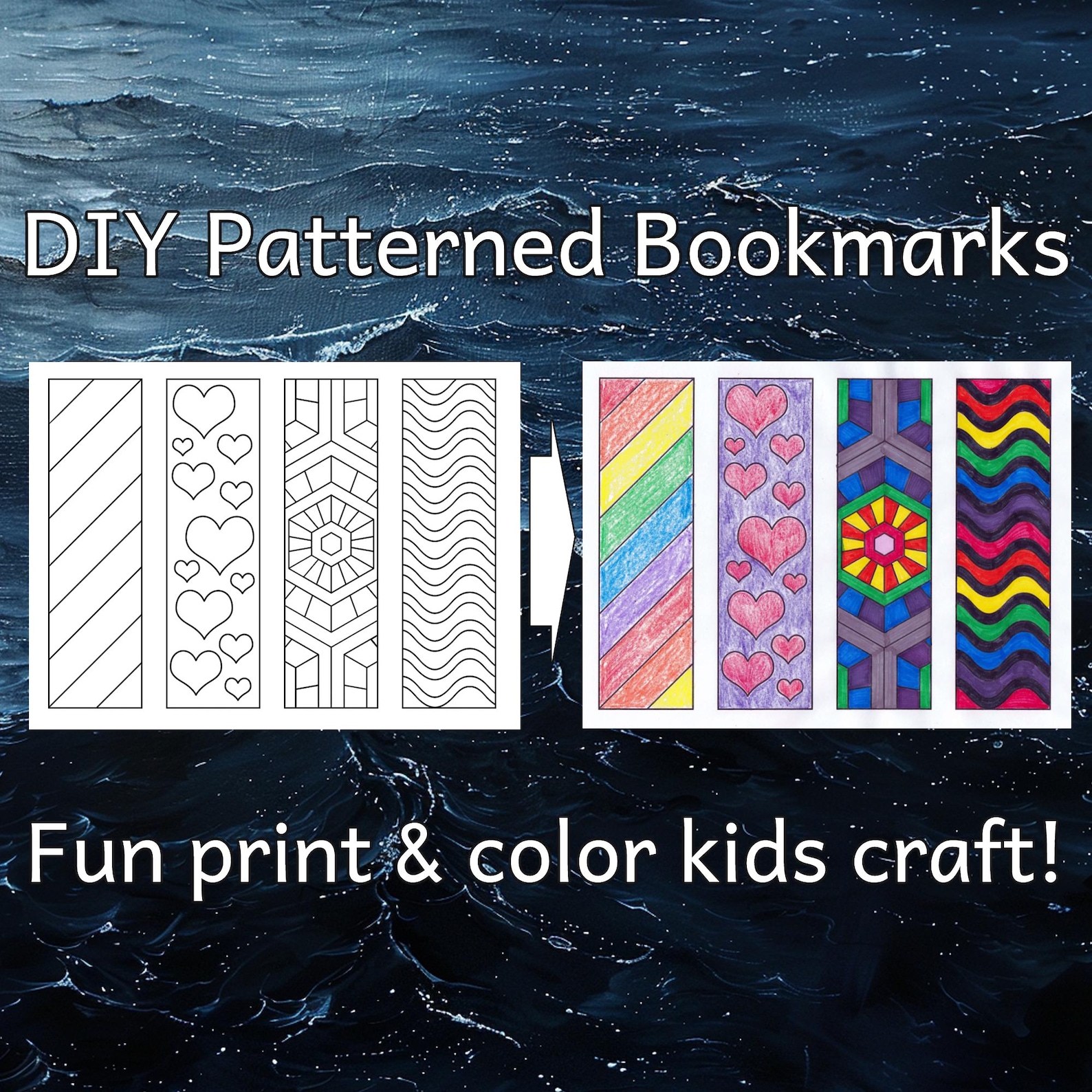 30 DIY Bookmarks for Kids - Shapes, Geometric, and Quilt Patterns ...