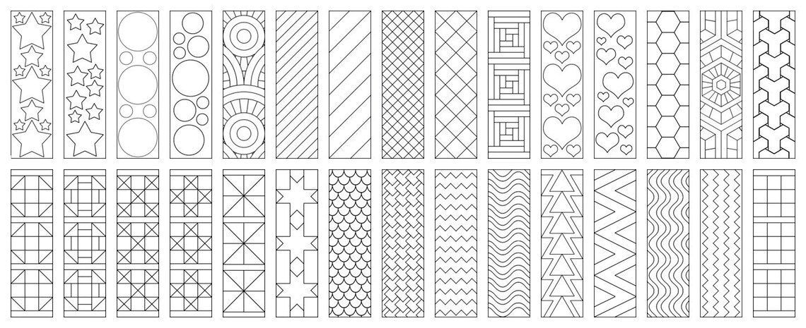 30 DIY Bookmarks for Kids - Shapes, Geometric, and Quilt Patterns ...