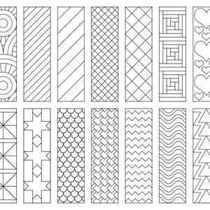 30 DIY Bookmarks for Kids - Shapes, Geometric, and Quilt Patterns ...
