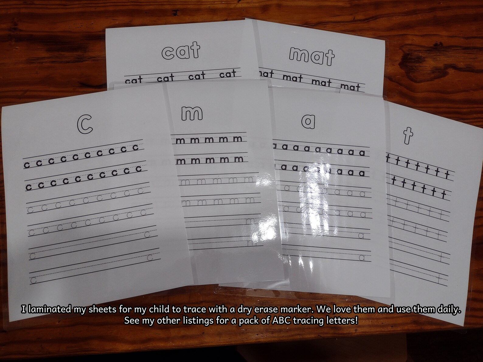 50 CVC Word Tracing Worksheets for Handwriting Practice, Printable - Etsy