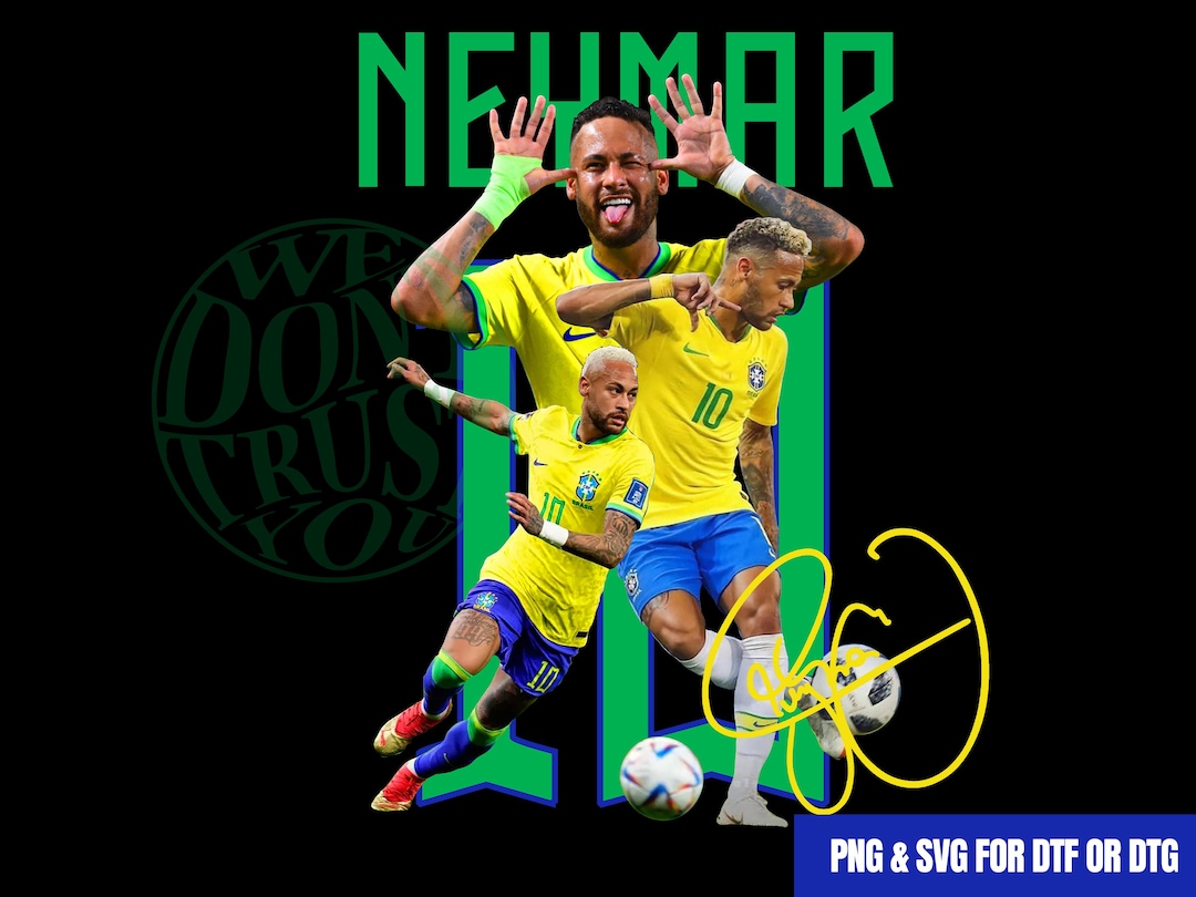 Neymar Jr. Vector Files PNG & SVG 5084x5084 for Dtf Dtg - Etsy