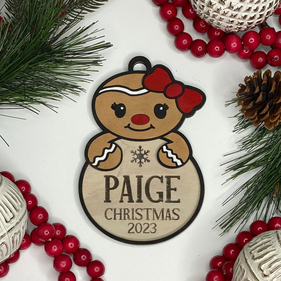 Personalized Gingerbread Girl Ornament - Custom Holiday Keepsake With ...