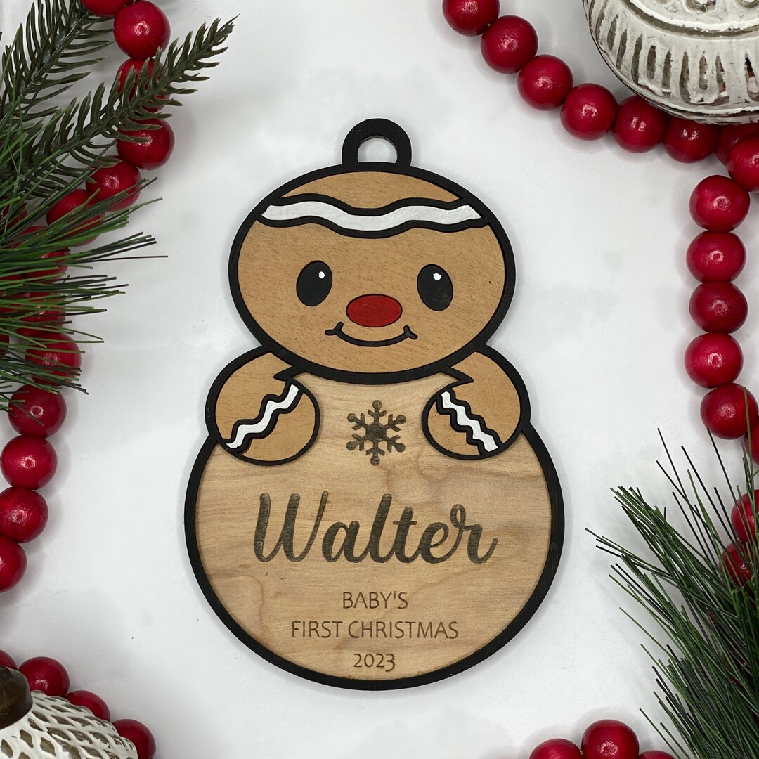Personalized Gingerbread Man Ornament - Custom Holiday Keepsake With ...