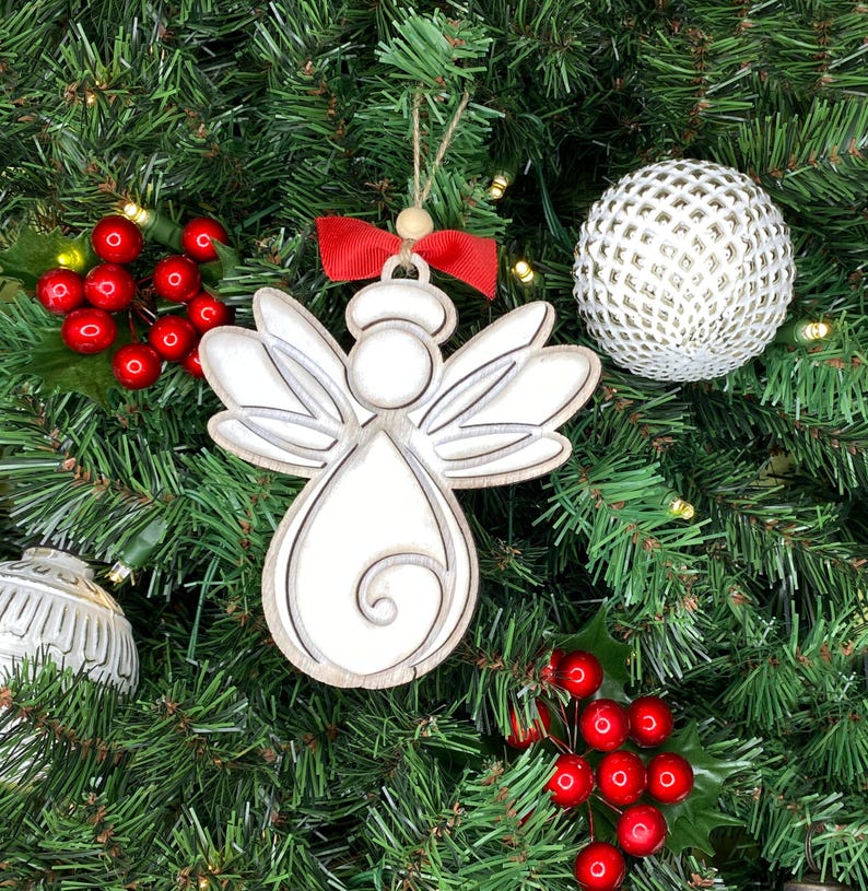 Handcrafted Angel Christmas Ornament: Rustic Holiday Tree Decoration - Etsy