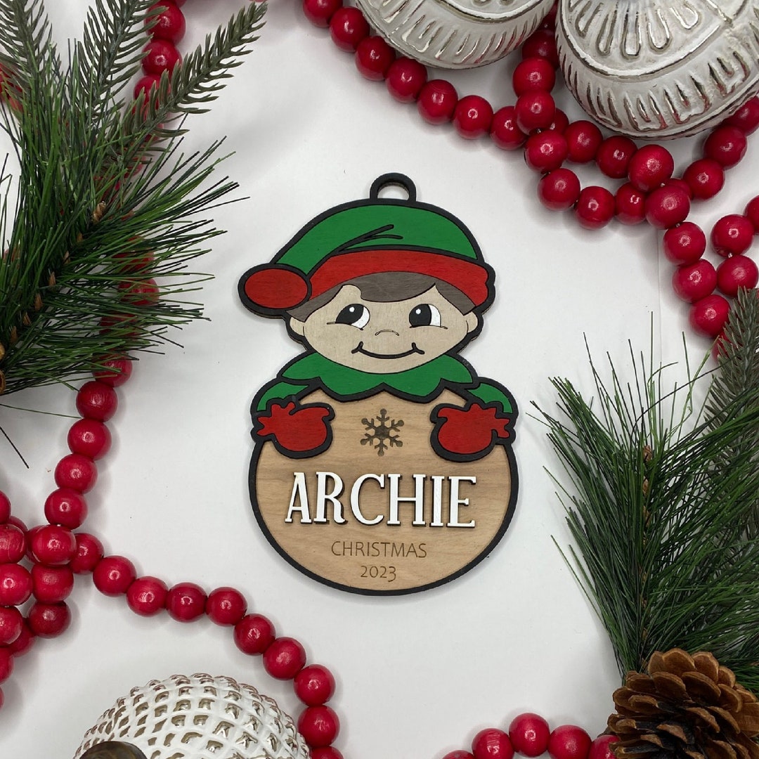 Personalized Elf Ornament, Elf Ornament, Christmas Ornament - Etsy