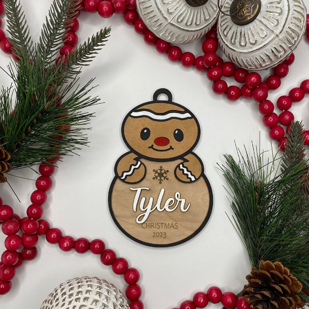 Personalized Gingerbread Man Ornament, Christmas Ornament - Etsy