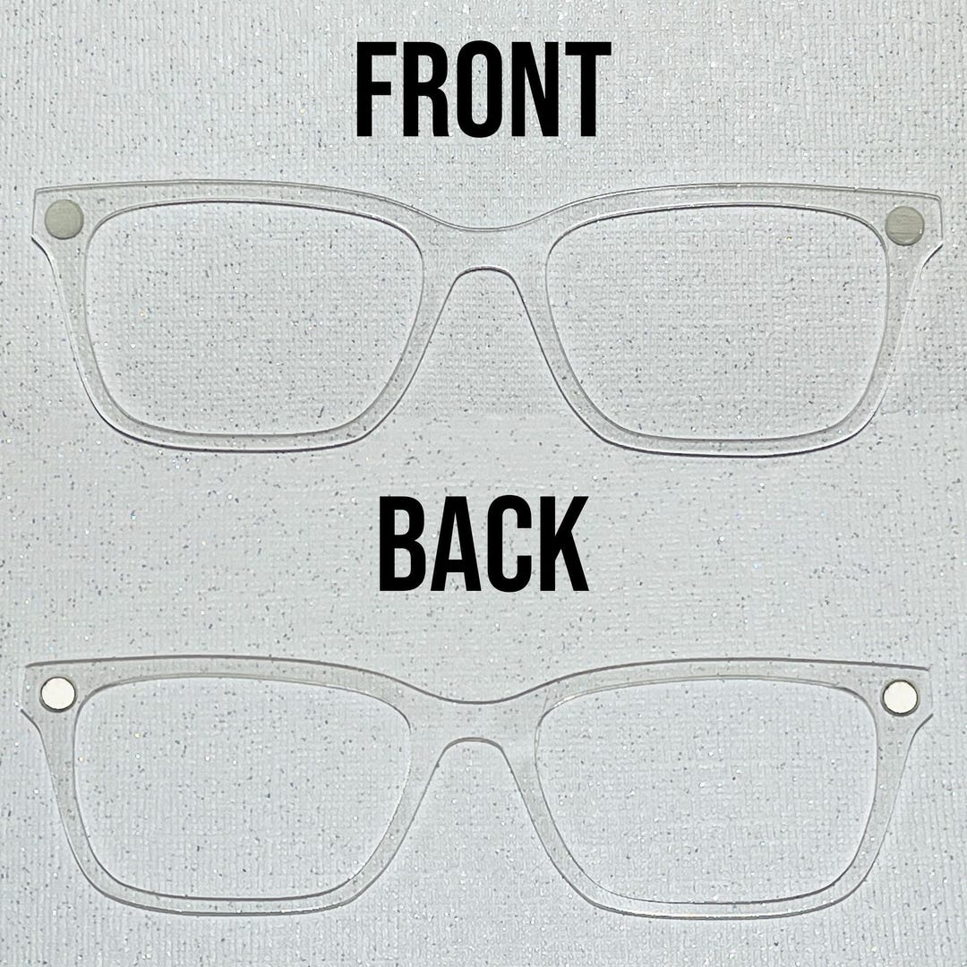 Topper Larkin 1.5mm Thin Clear Acrylic Blanks Compatible Pair Eyewear ...