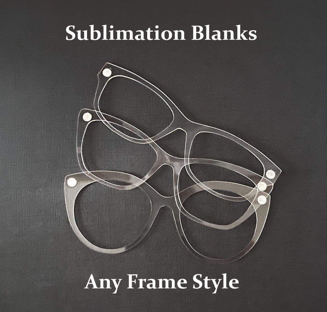 Clear Acrylic Sublimation Blanks: Pair Eyewear Compatible Topper - Etsy