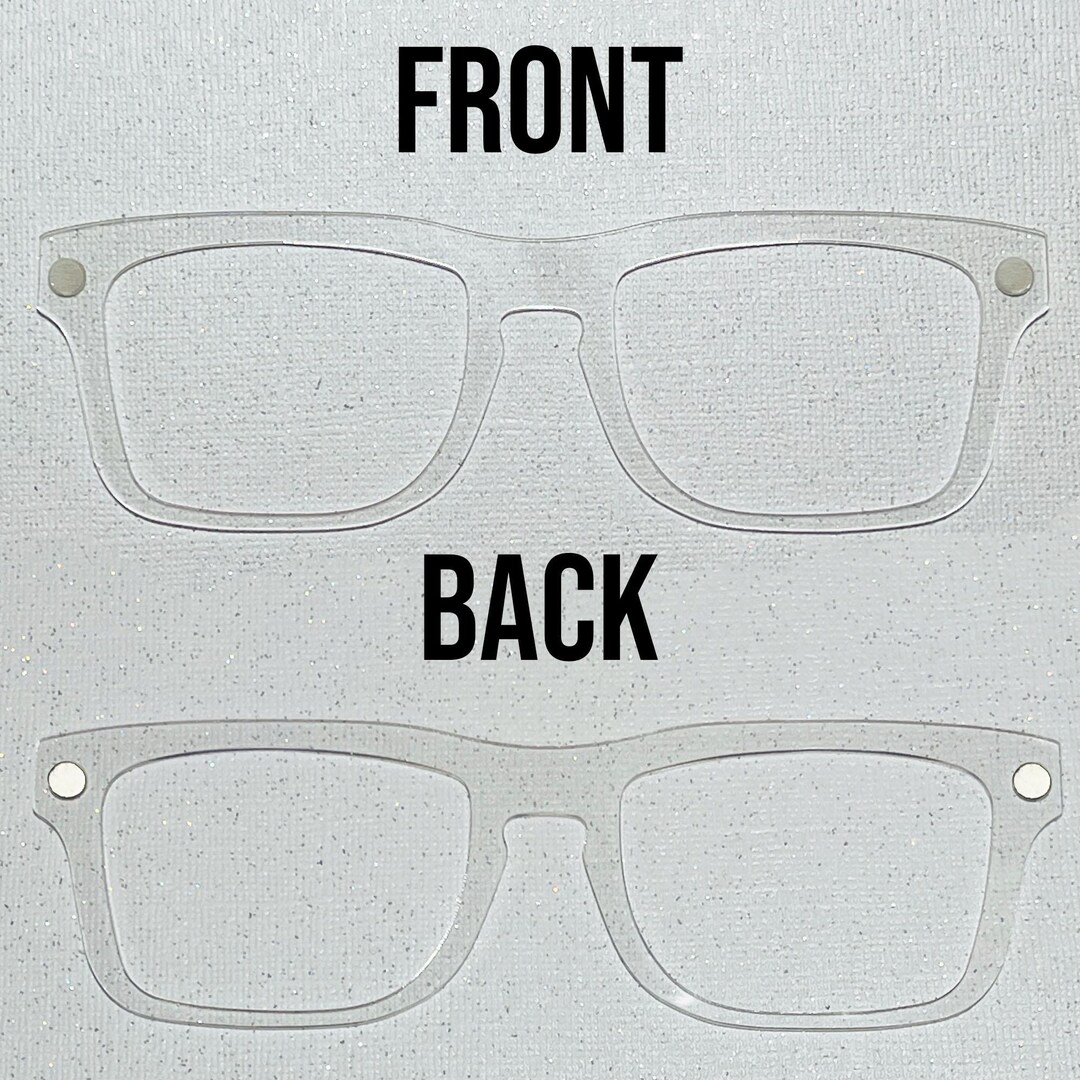 Topper Drew 1.5mm Thin Clear Acrylic Blanks Compatible Pair Eyewear ...