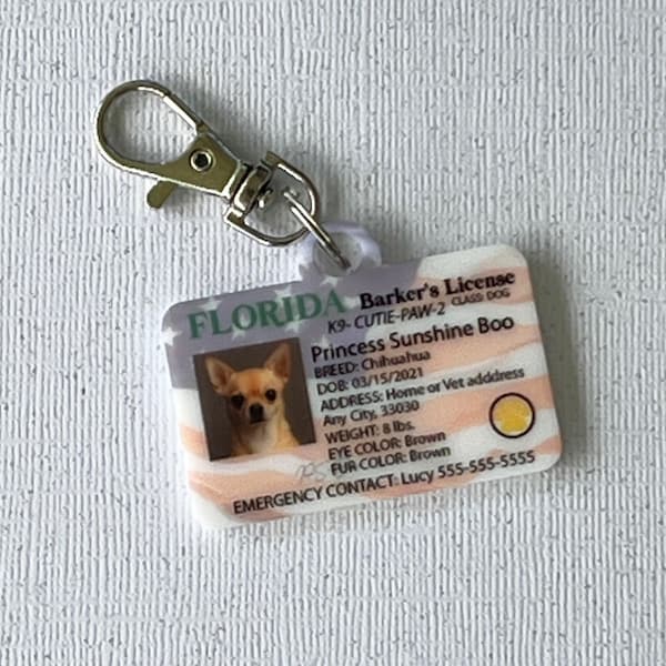 Dog Driver License - Etsy