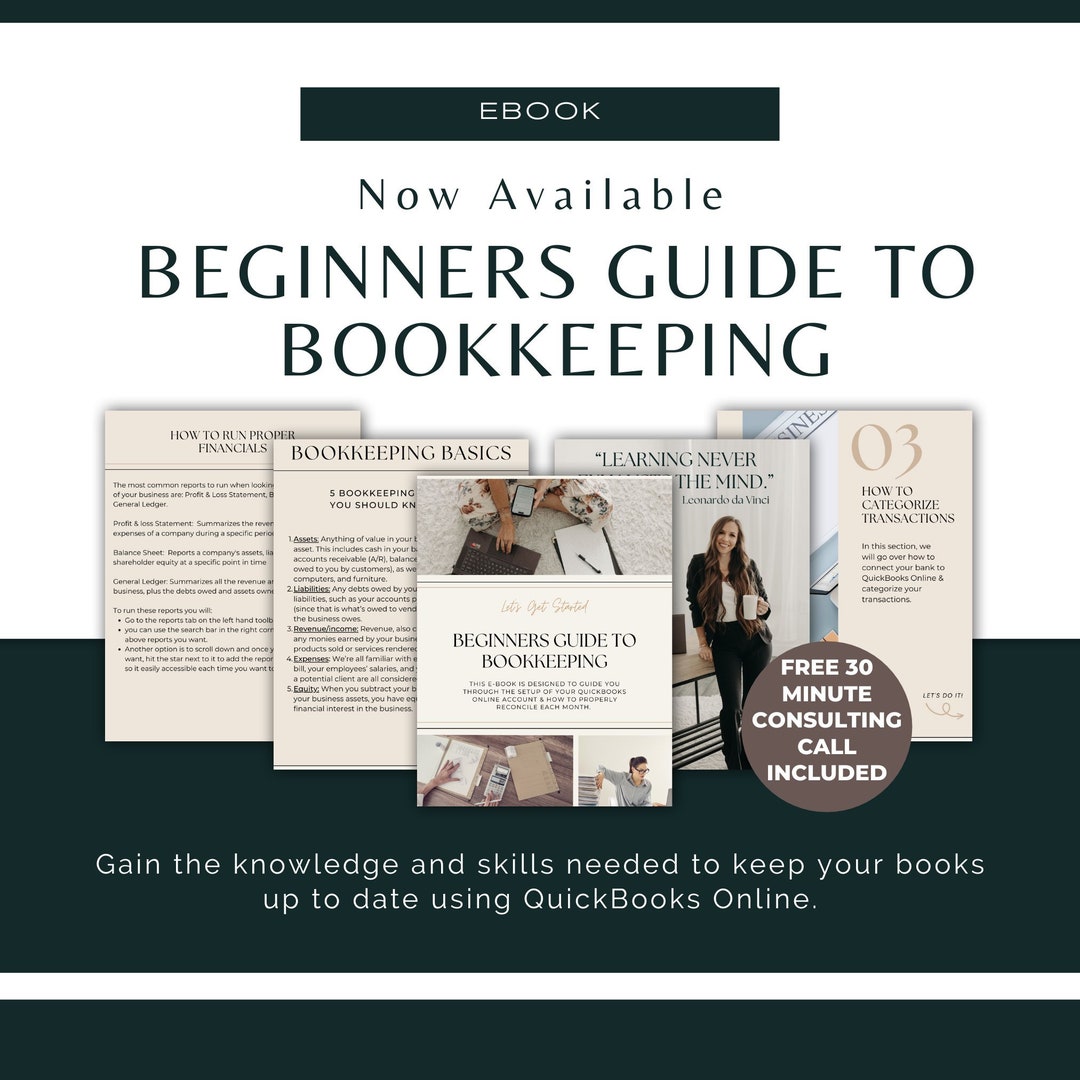 Beginners Guide to Bookkeeping | Quickbooks Online | E-book Bookkeeping ...