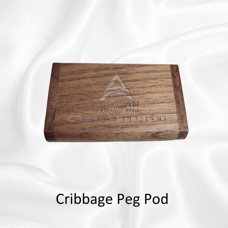 Wooden Cribbage Peg Case L Cribbage Peg Holder | Cribbage L Cribbage ...
