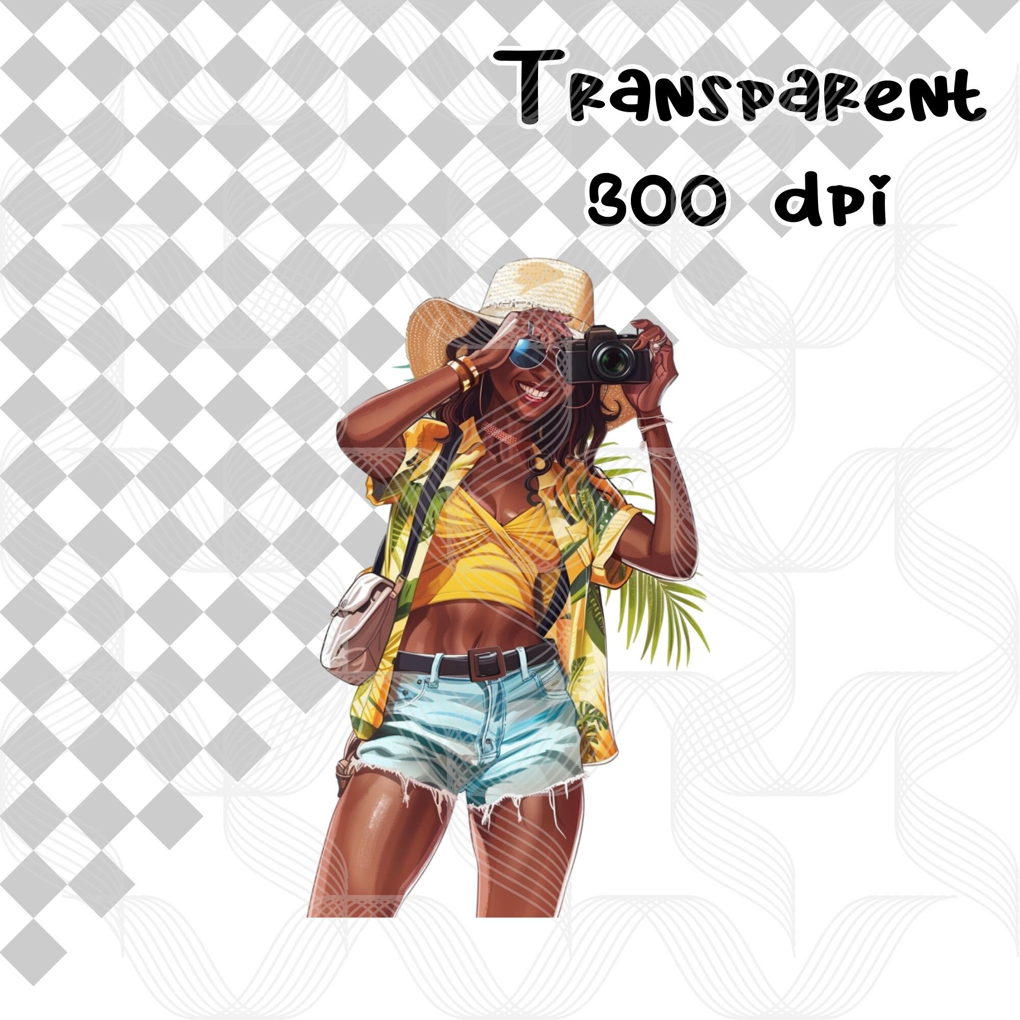 Black Women Clipart, Planner Girl Clipart, Watercolor Ocean Lover ...