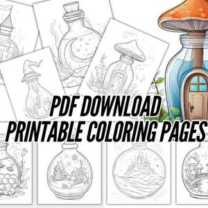 62 Magic Potion Coloring Pages | Printable Fantasy Coloring Pages for ...