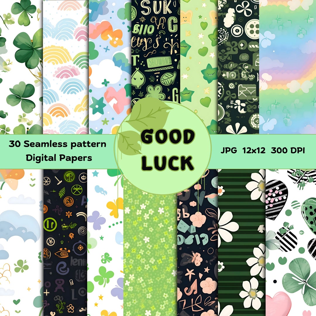 St. Patrick's Day Digital Paper, Seamless Backgrounds, Scrapbook Paper ...