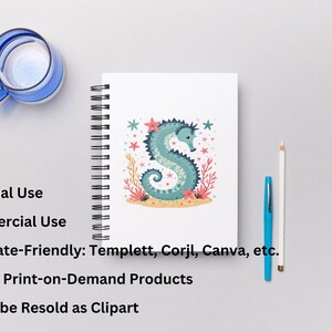 Ocean Adventure Clipart Set - A-Z Alphabet, 0-9 Numbers & 15 Sea-themed ...