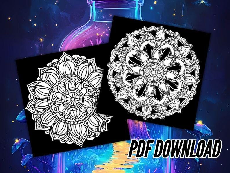 50 Mandala Patterns Coloring Pages Relaxing and Intricate Designs PDF ...