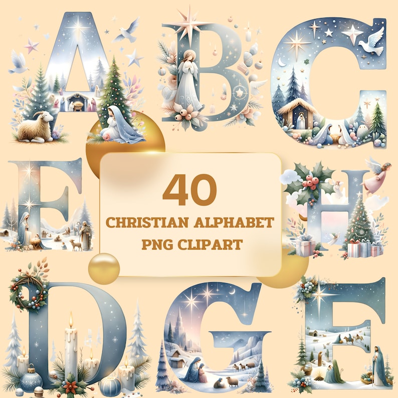 Christian Alphabet PNG CLIPART - 40 High Quality Pngs, Memory Books ...