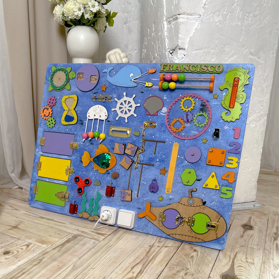 Activity Board Montessory , Busy Boar , Toy for Gift 1 2 Bithday , Big ...