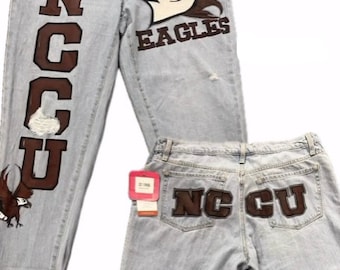 Custom College Greek Apparel, Unique Hand Painted Fashion Greek Jeans ...