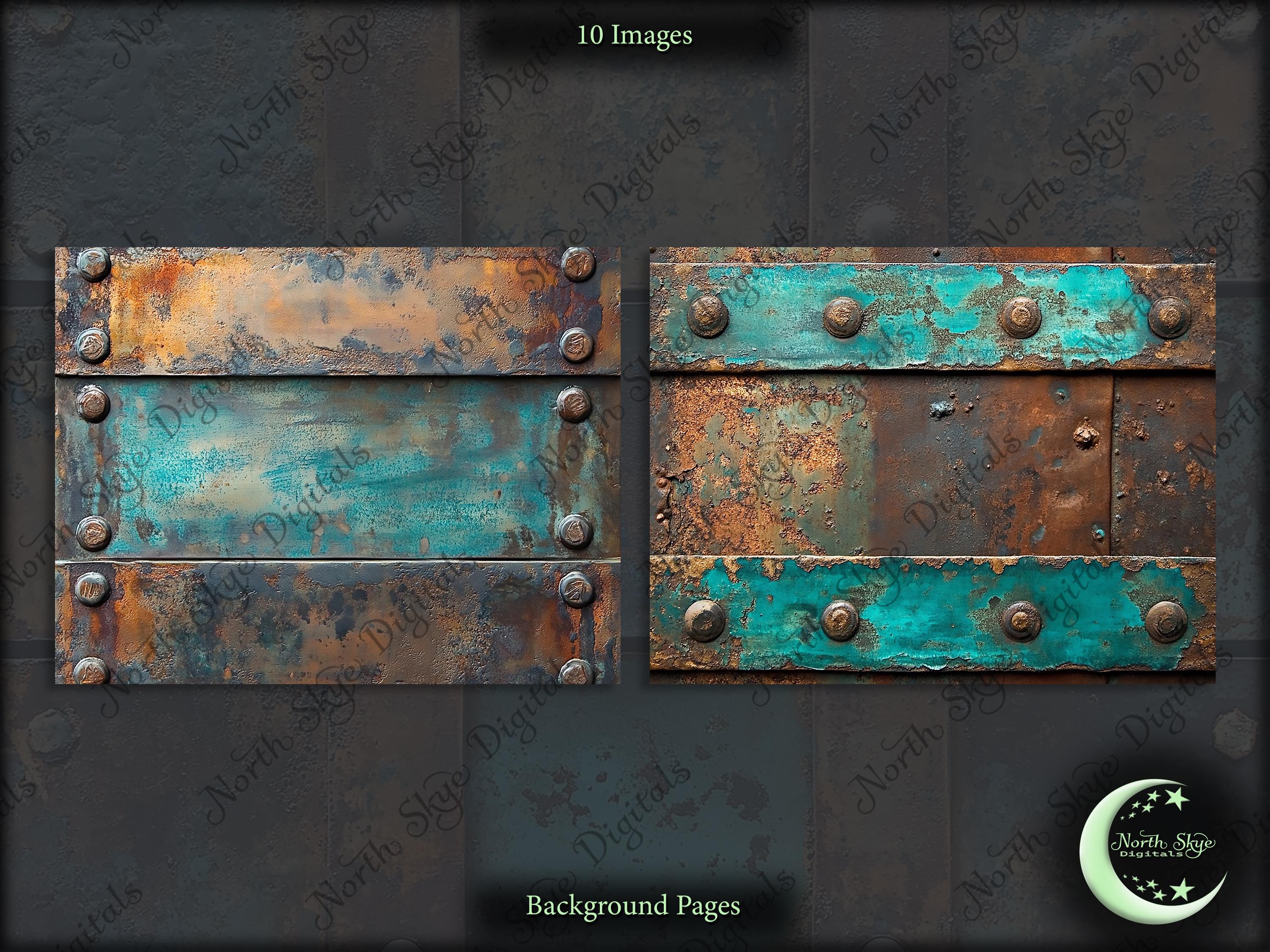 Oxidized Backgrounds 5, Digital Junk Journal, Image Pack, Digital Paper ...
