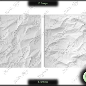 White Crinkled Digital Paper, Seamless Pattern, Instant Download ...