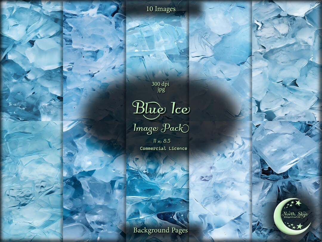 Blue Ice, Digital Junk Journal, Image Pack, Digital Paper, Instant ...