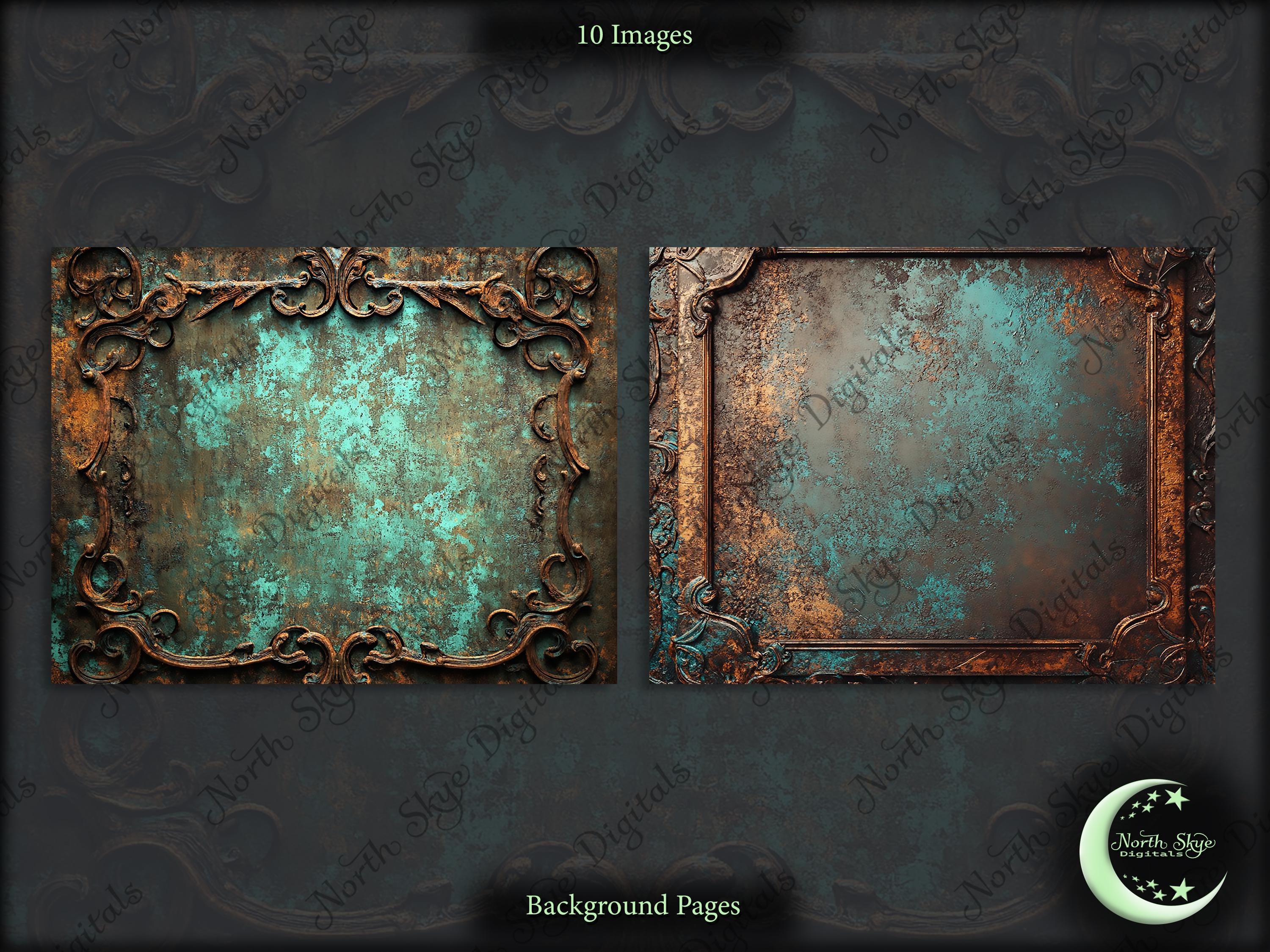 Oxidized Backgrounds 4, Digital Junk Journal, Image Pack, Digital Paper ...