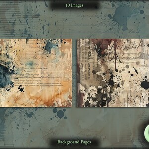 Vintage Ink, Digital Junk Journal, Image Pack, Digital Paper, Instant ...