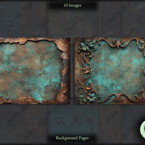 Oxidized Backgrounds 5, Digital Junk Journal, Image Pack, Digital Paper ...