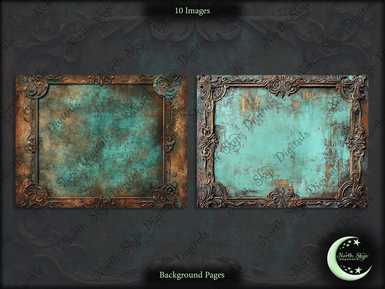 Oxidized Backgrounds 4, Digital Junk Journal, Image Pack, Digital Paper ...