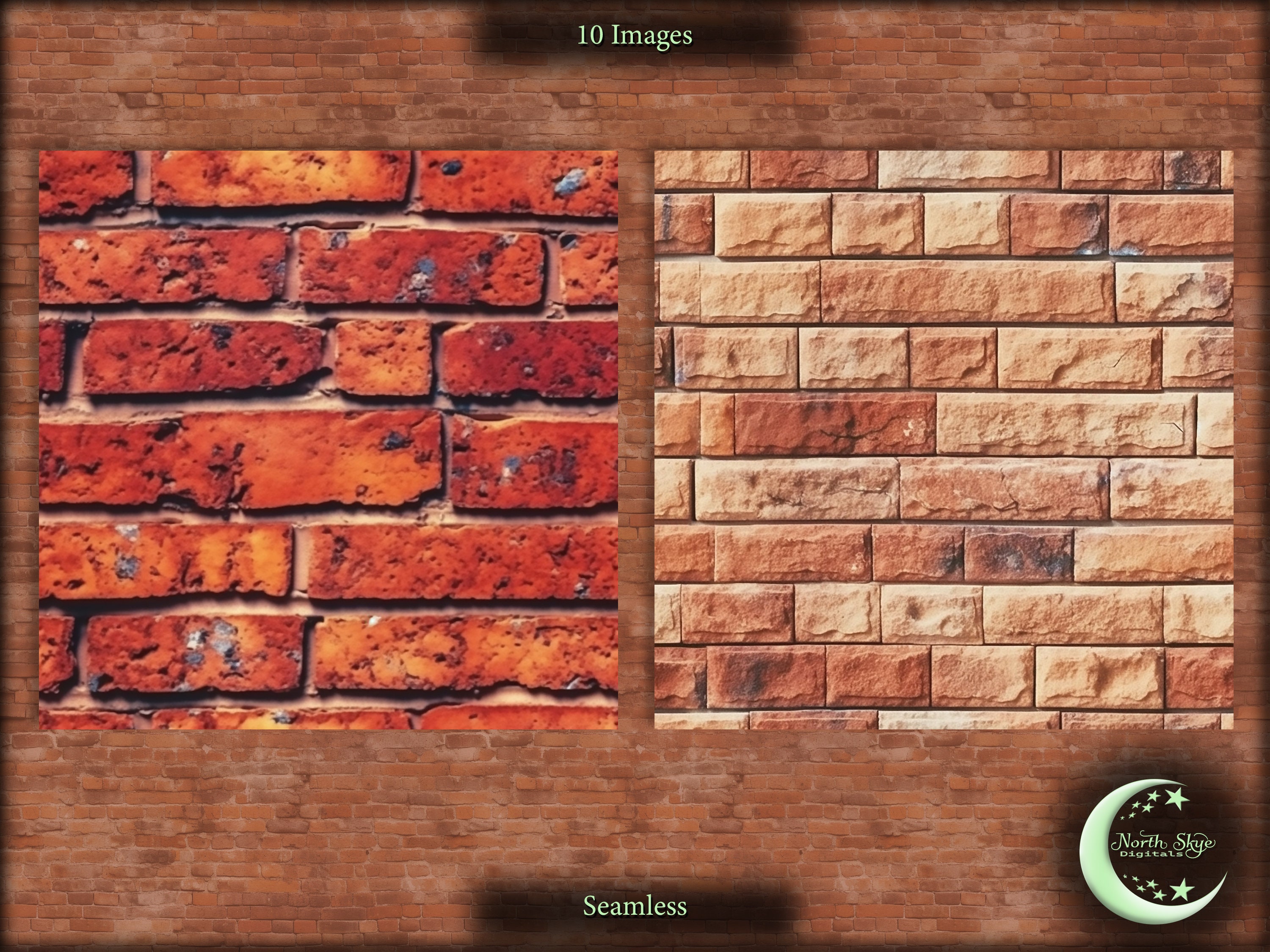 Weathered Brick Digital Paper, Seamless Pattern, Instant Download ...