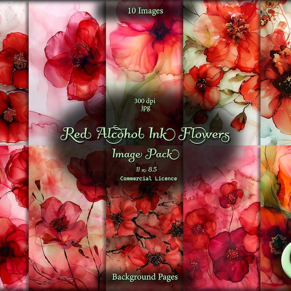 Alcohol Ink Flowers - Etsy