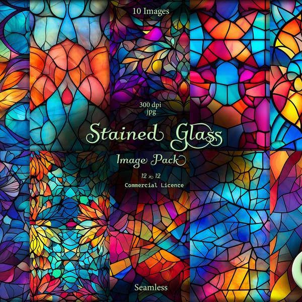 Stained Glass Seamless Stained Glass Pattern Cute Seamless Repeat ...