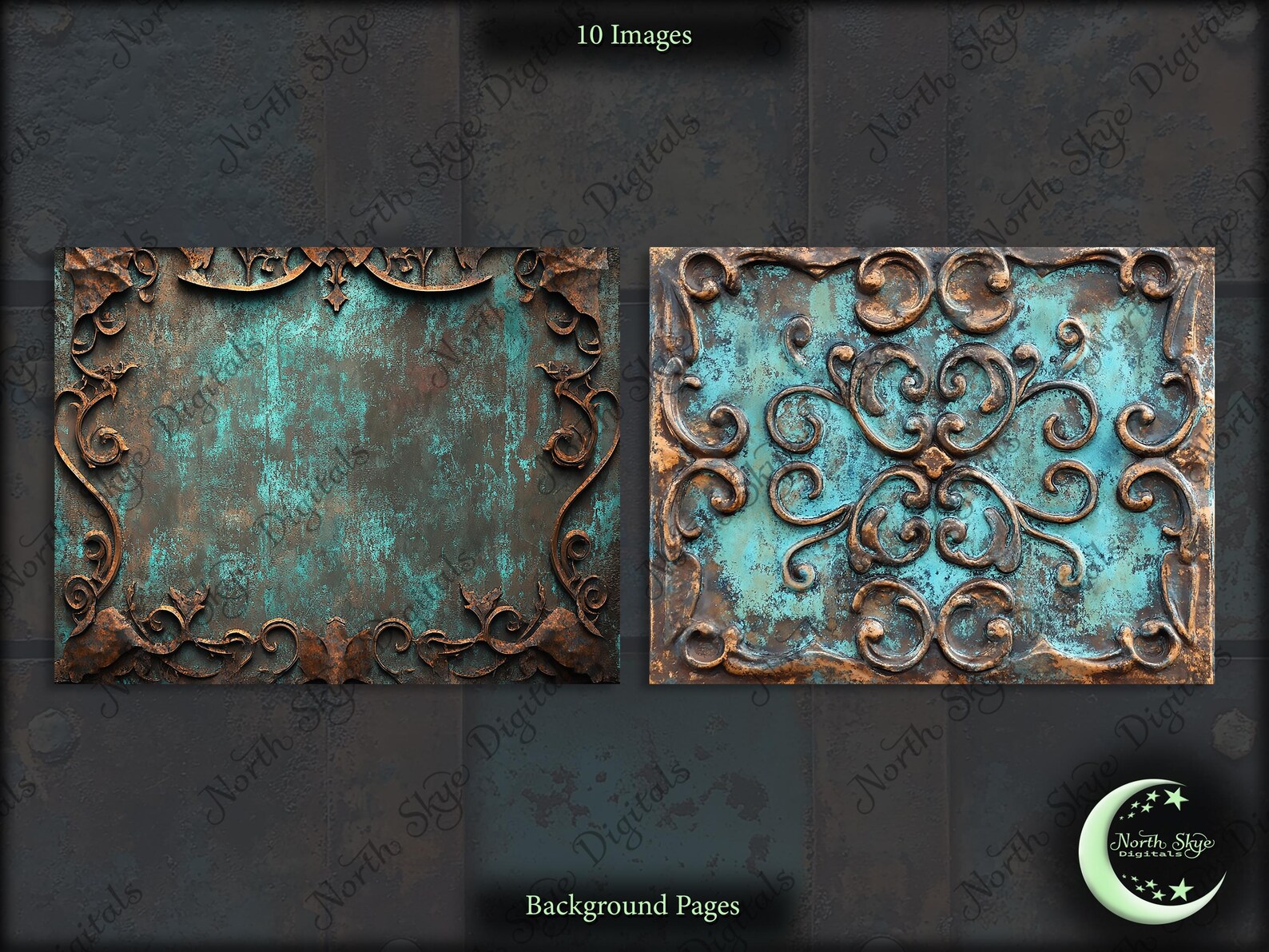 Oxidized Backgrounds 5, Digital Junk Journal, Image Pack, Digital Paper ...