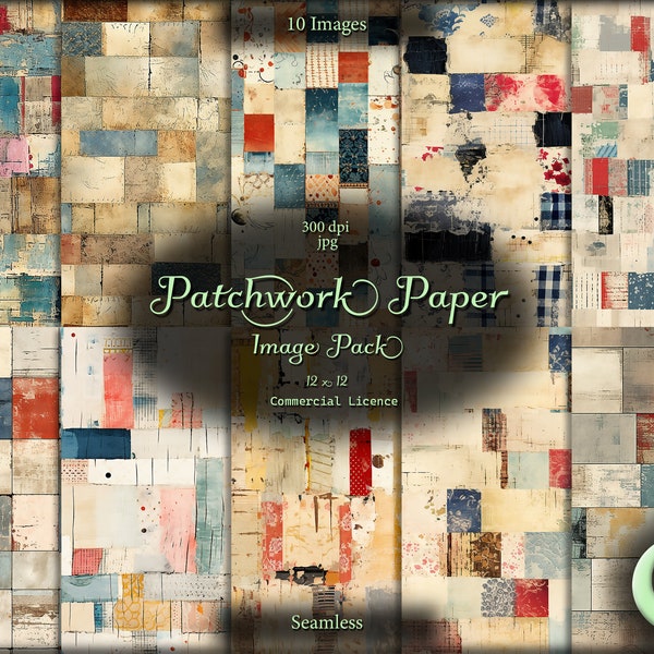 Patchwork Paper - Etsy