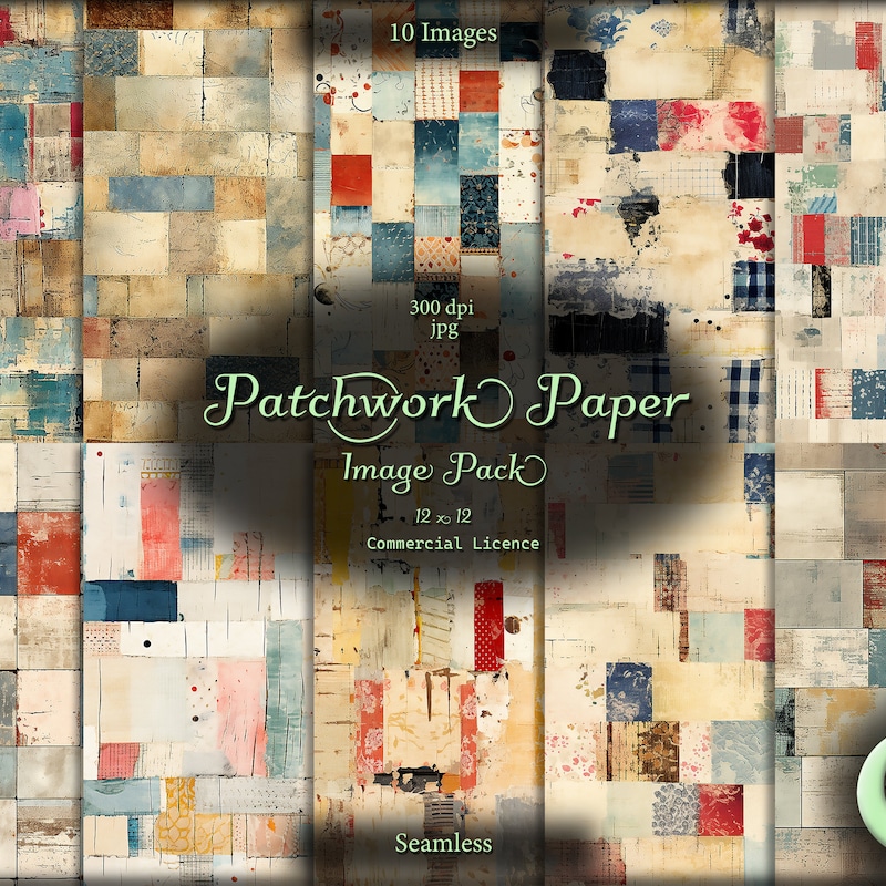 Patchwork Paper - Etsy