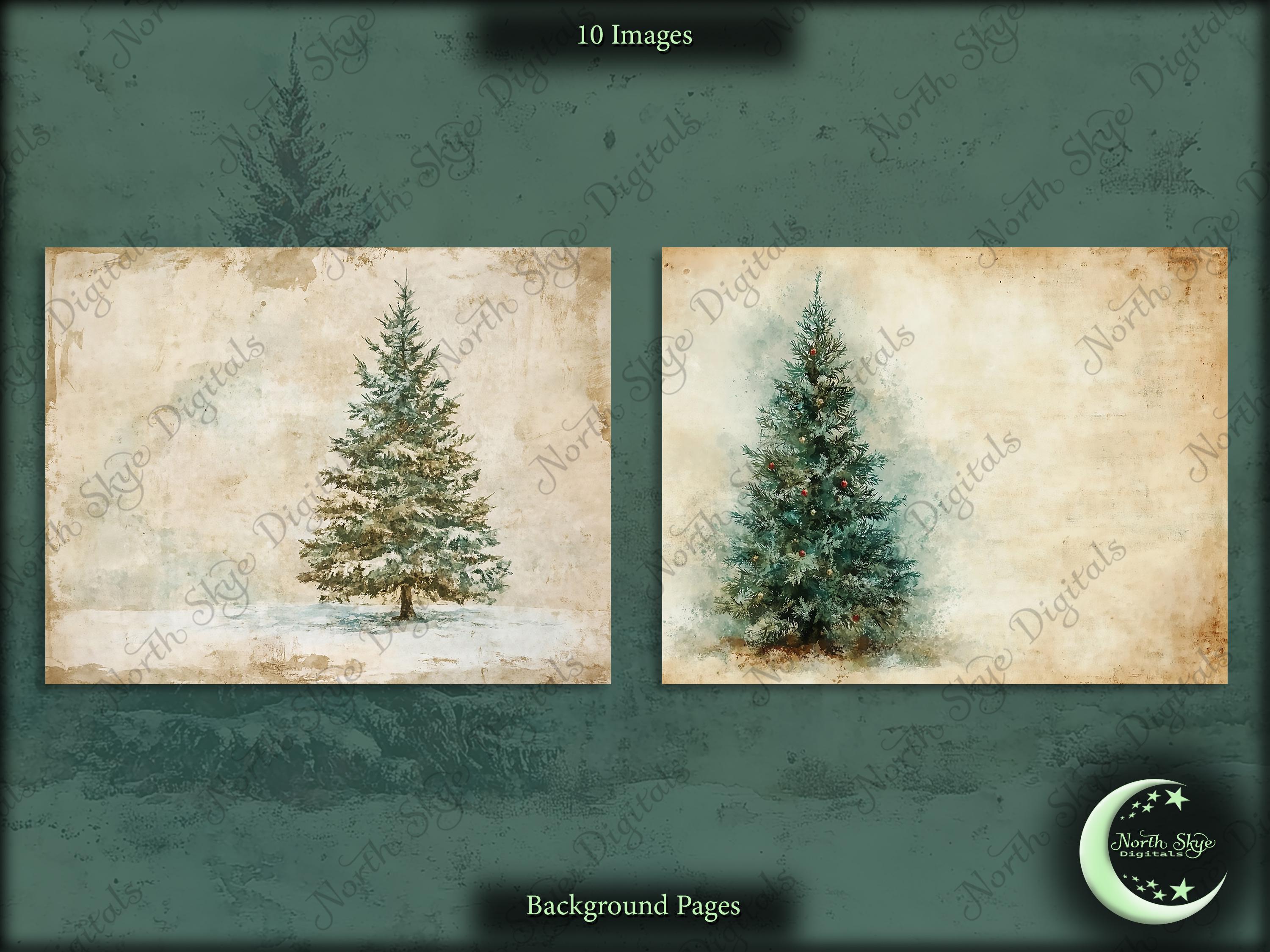 Christmas Tree, Digital Junk Journal, Image Pack, Digital Paper ...