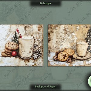 Christmas Milk & Cookies, Digital Junk Journal, Image Pack, Digital ...