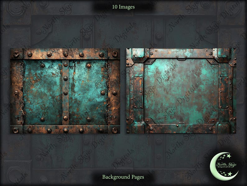 Oxidized Backgrounds 3, Digital Junk Journal, Image Pack, Digital Paper ...