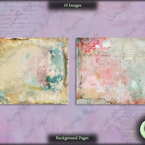 Pastel Script, Digital Junk Journal, Image Pack, Digital Paper, Instant ...