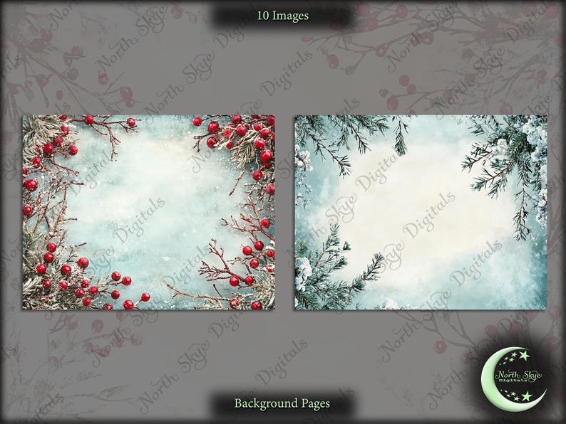Winter Borders 2, Digital Junk Journal, Image Pack, Digital Paper ...