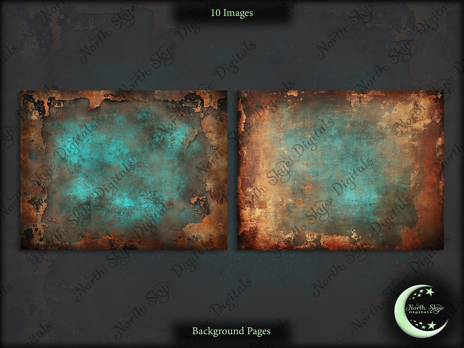 Oxidized Backgrounds 1, Digital Junk Journal, Image Pack, Digital Paper ...