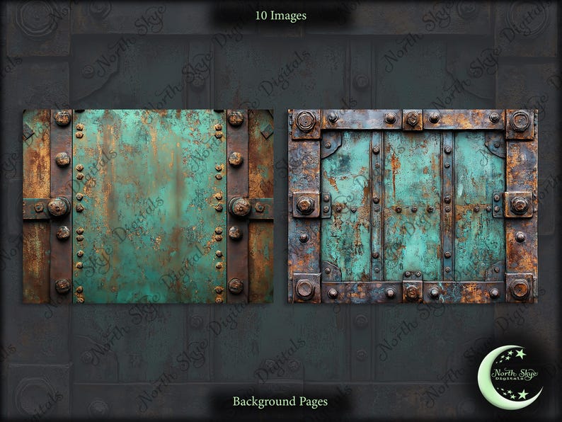 Oxidized Backgrounds 3, Digital Junk Journal, Image Pack, Digital Paper ...