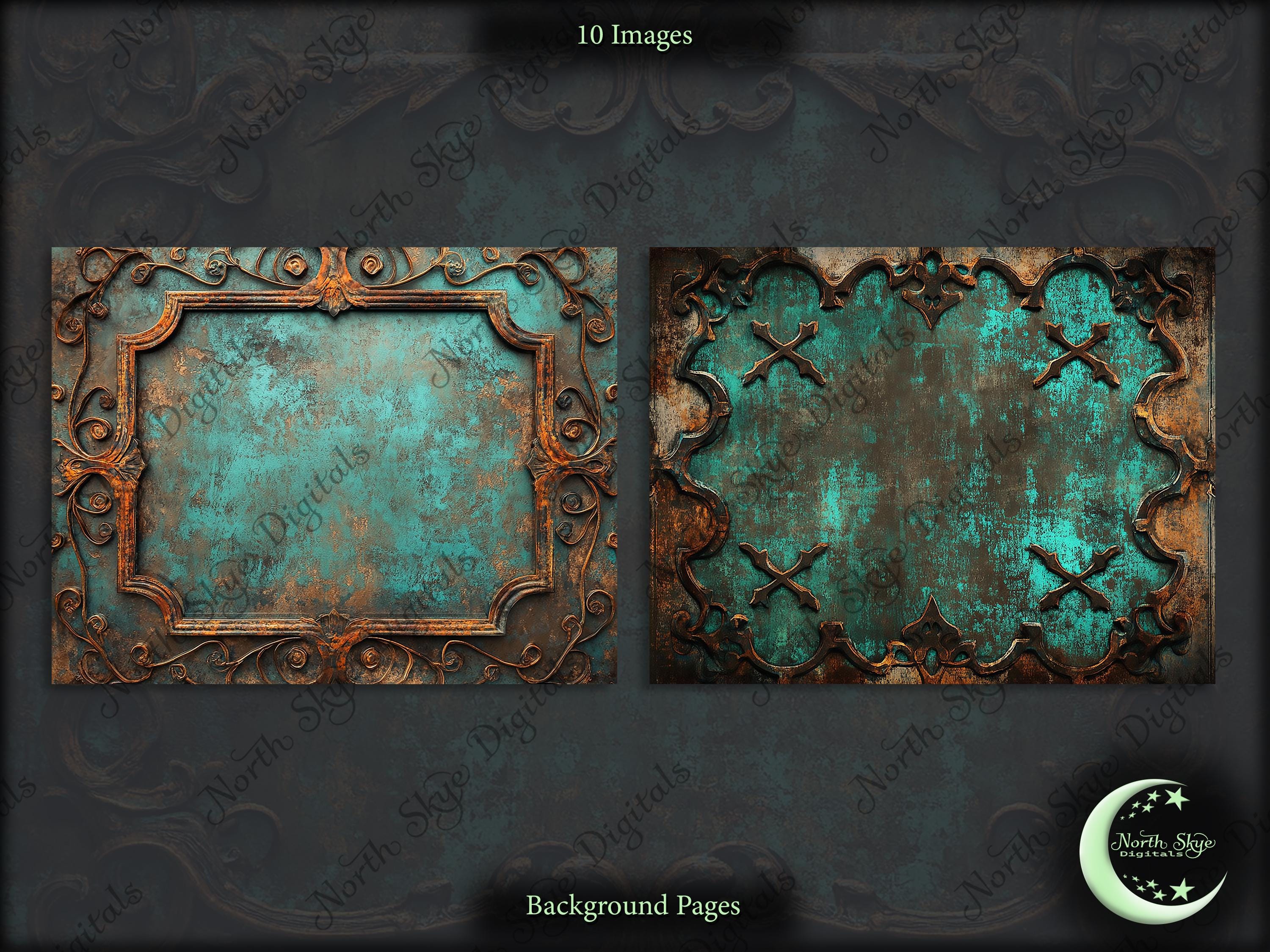 Oxidized Backgrounds 4, Digital Junk Journal, Image Pack, Digital Paper ...