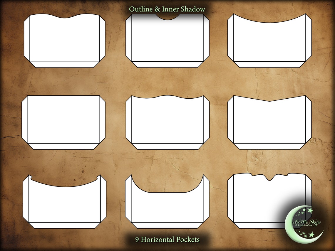Journal Pocket Template, 18 Horizontal Designs (digital Download) - Etsy