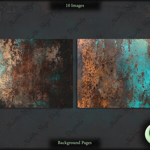 Oxidized Backgrounds 1, Digital Junk Journal, Image Pack, Digital Paper ...
