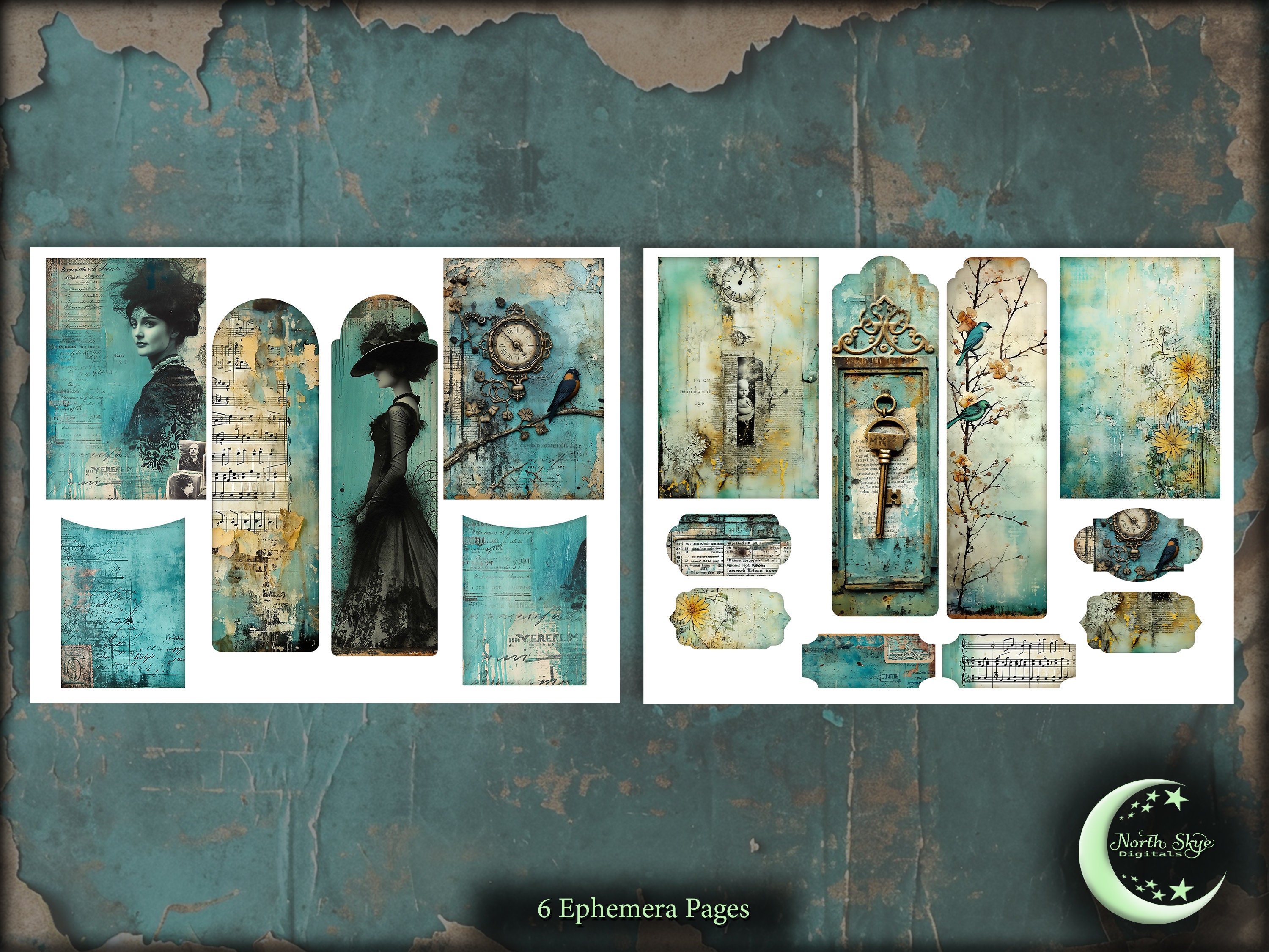 Victorian Grunge Junk Journal Kit, Vintage Paper, Printable Journal ...