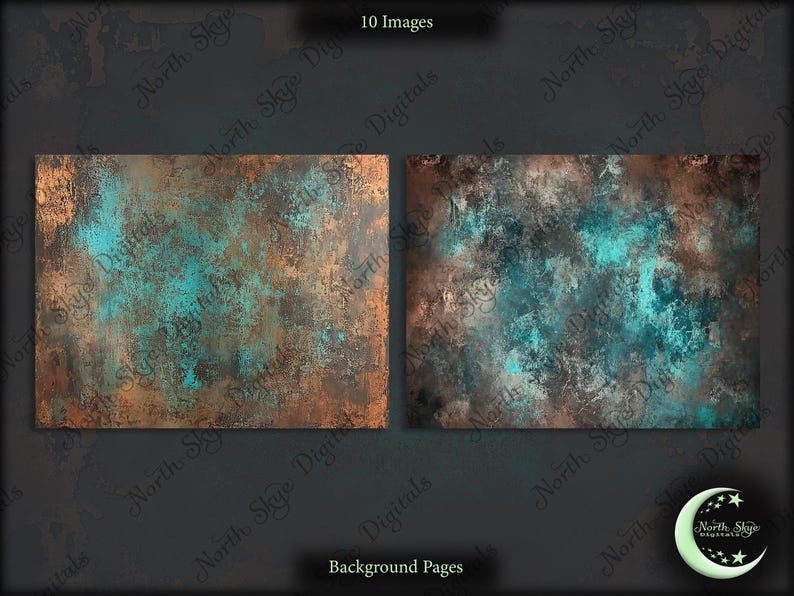 Oxidized Backgrounds 1, Digital Junk Journal, Image Pack, Digital Paper ...