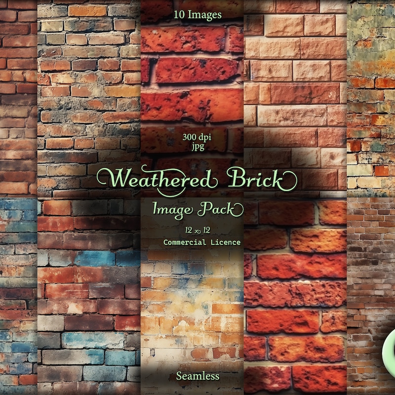 Grey Brick Wallpaper - Etsy